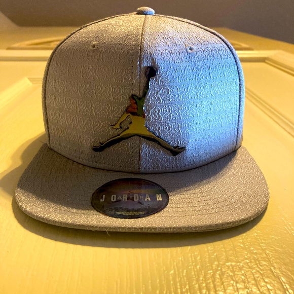 Jordan | Accessories | Jordan Cap For Kids Silver Chrome Jordan Sign ...